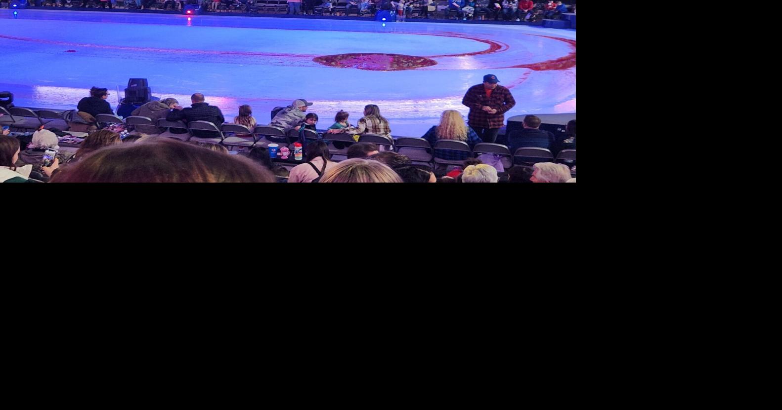 Burst hose causes hydraulic fluid leak from Zamboni