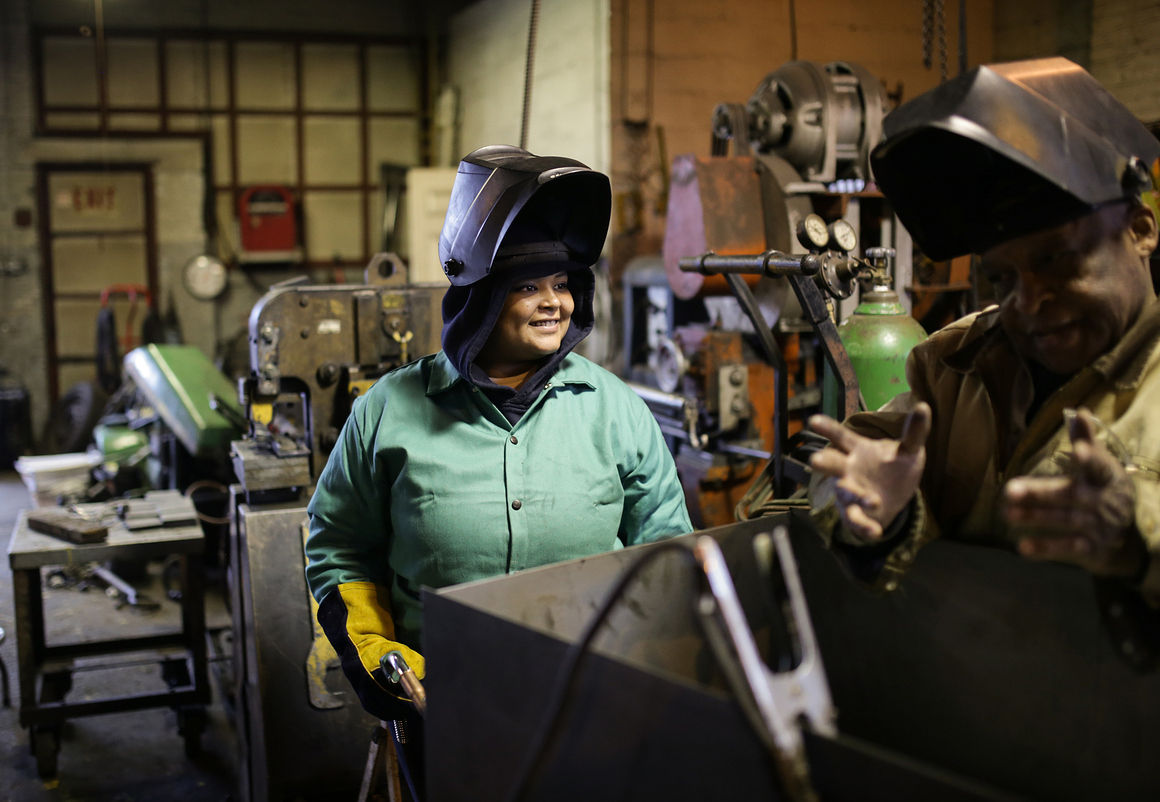 Women who weld seek parity in male-dominated workforce
