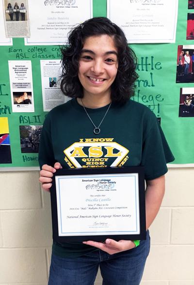 Student finishes third in national ASL competition | Community | qvpr.com