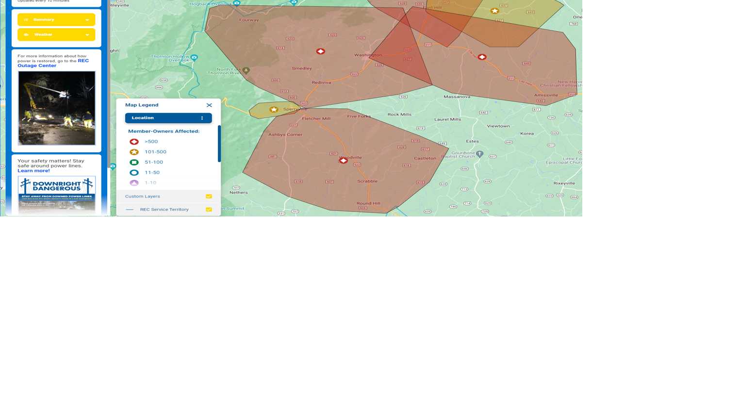Widespread outage leaves thousands of Rappahannock households briefly ...
