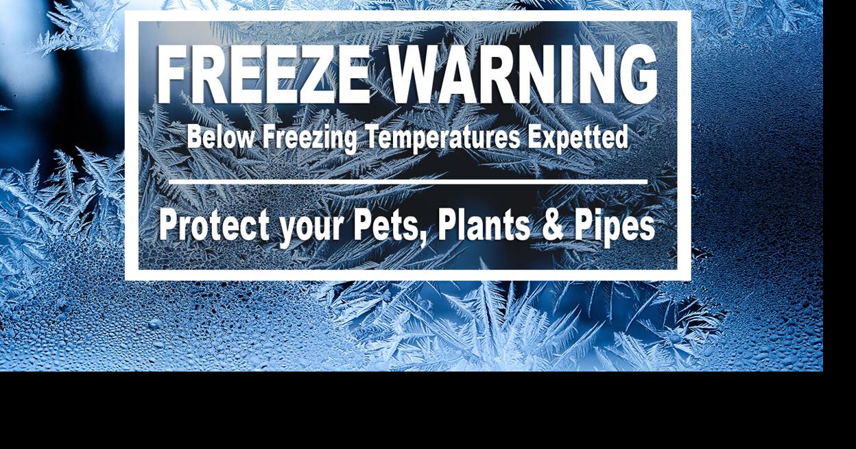 Freeze warning issued for tonight, Wednesday | Local News | rdrnews.com