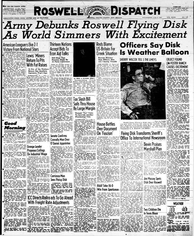 Roswell Crash wasn't a weather balloon. : r/UFOs