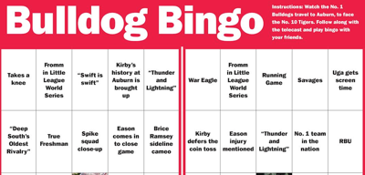 Bulldog Bingo: Play along while you watch the Georgia Bulldogs take on ...
