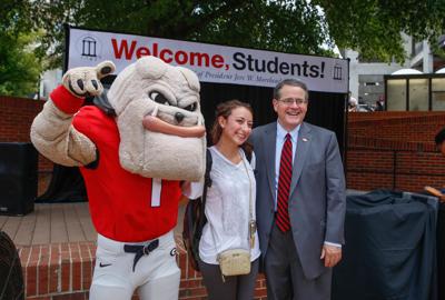 UGA President Jere Morehead comments on status of South Carolina game ...