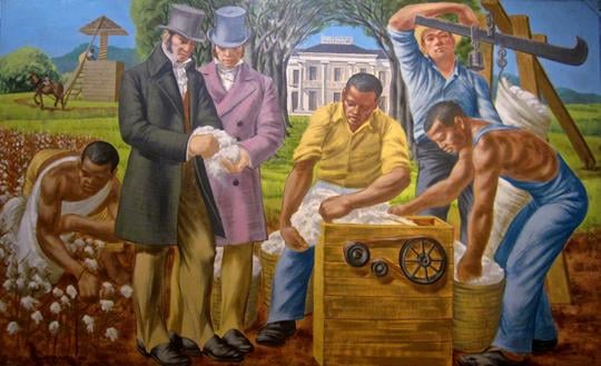 Murals depicting slavery and Native Americans hang in Georgia Museum of ...