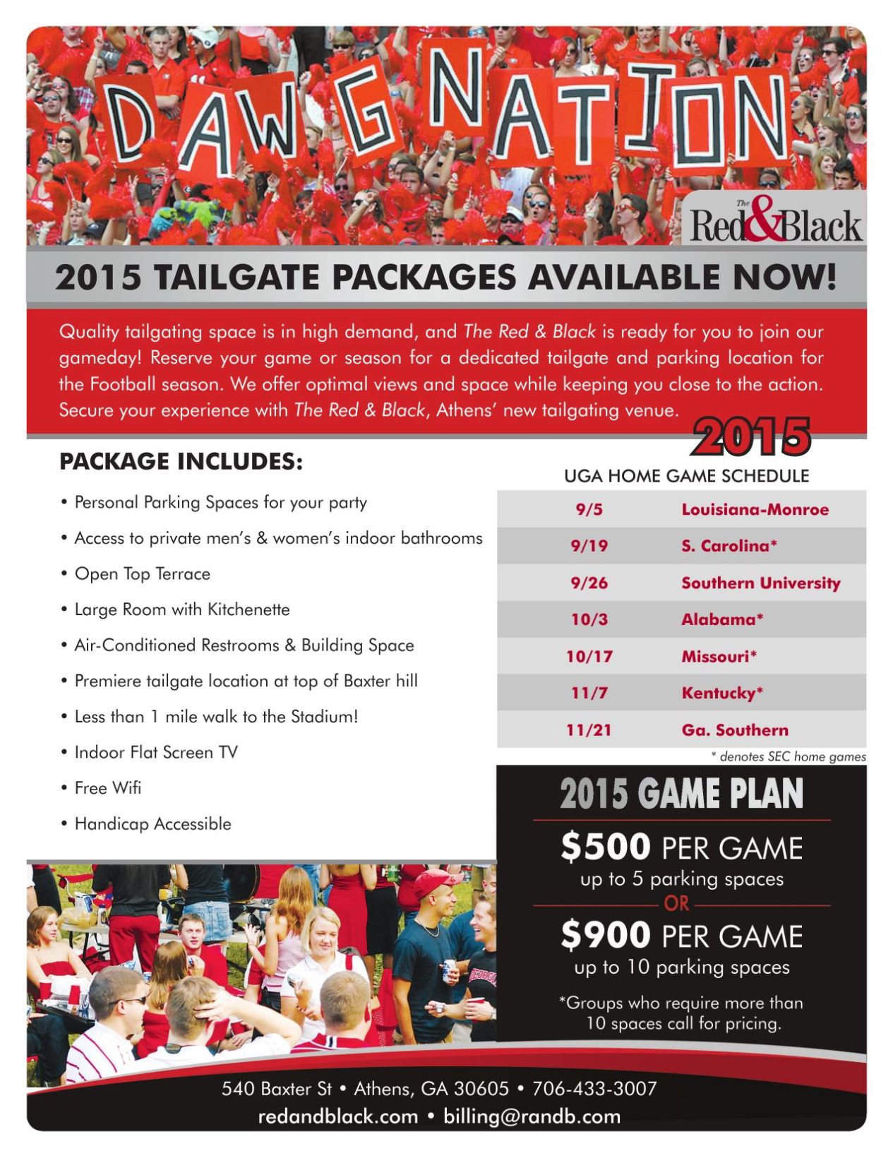 Tailgate 2015 Info | | redandblack.com