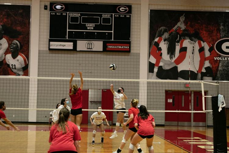 PHOTOS: UGA club volleyball team scrimmages with virtual fans ...