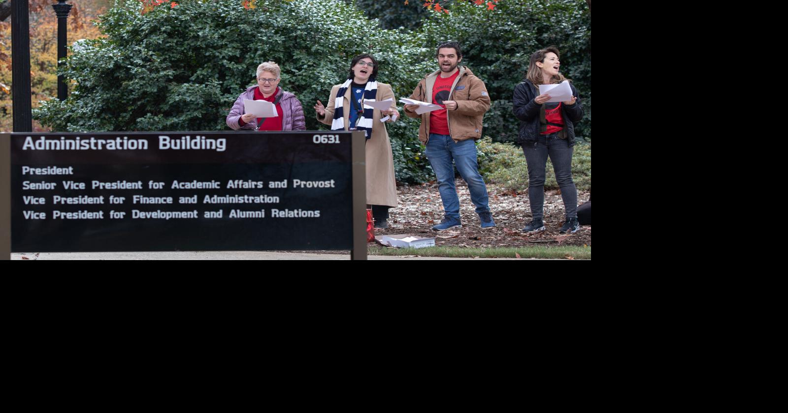 UCWGA members sing remixed Christmas carols in protest of UGA, USG ...