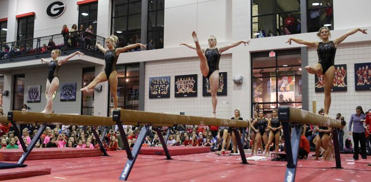 Georgia gymnastics shows routines in Sneak Peek | Georgia Sports ...