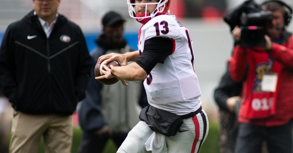 Stetson Bennett IV and D’Wan Mathis battle on G-Day for backup ...