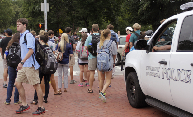UGA police prevent jaywalking on South Lumpkin, Baxter streets | Campus ...