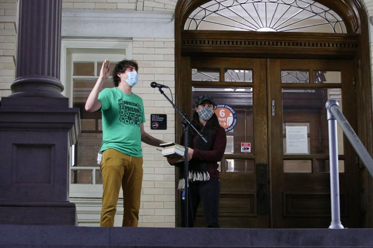 PHOTOS: District 6 Commissioner Jesse Houle was sworn in at City Hall ...