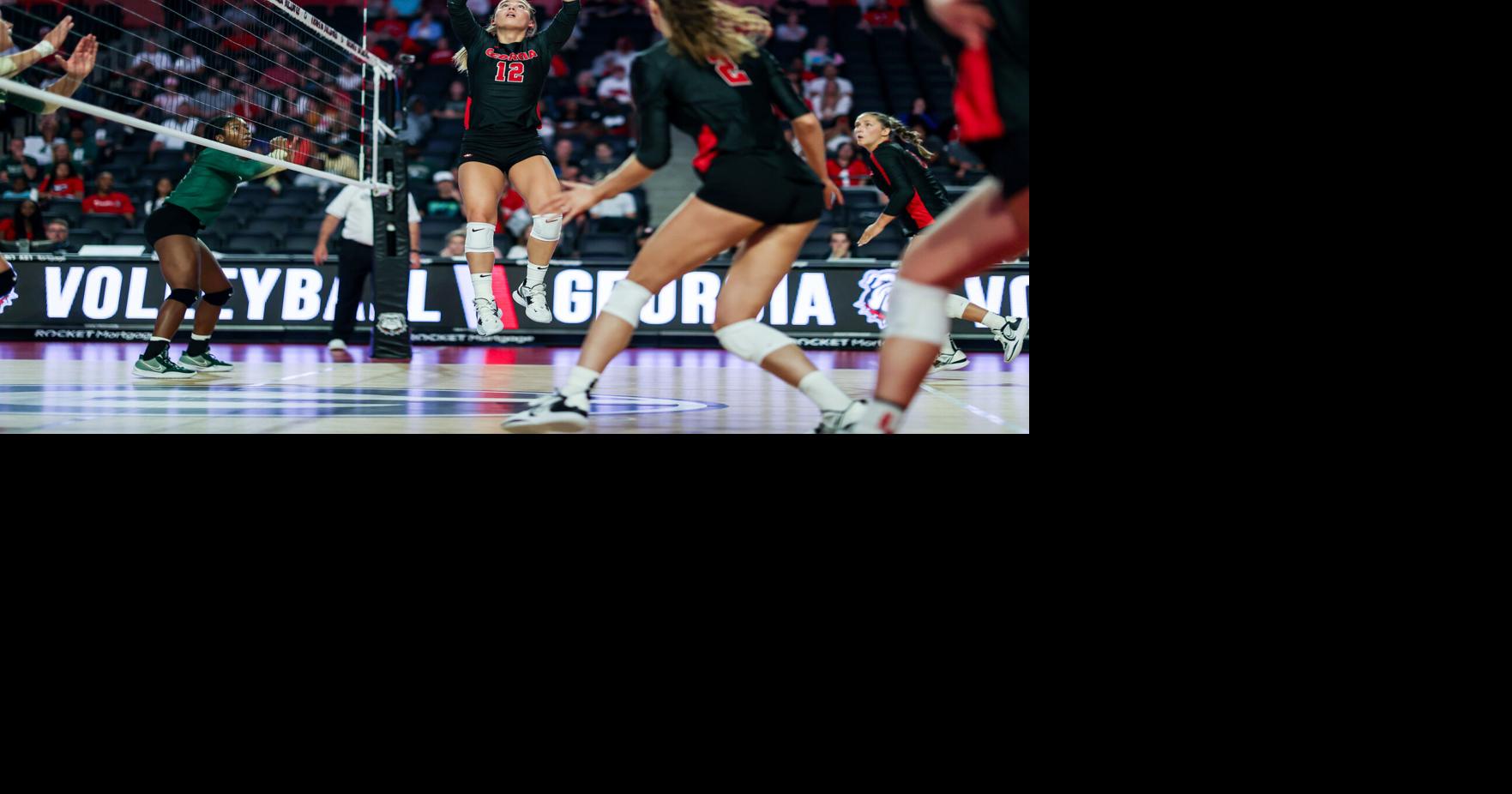 Georgia volleyball overpowers Charlotte in 3-set sweep | Georgia Sports ...
