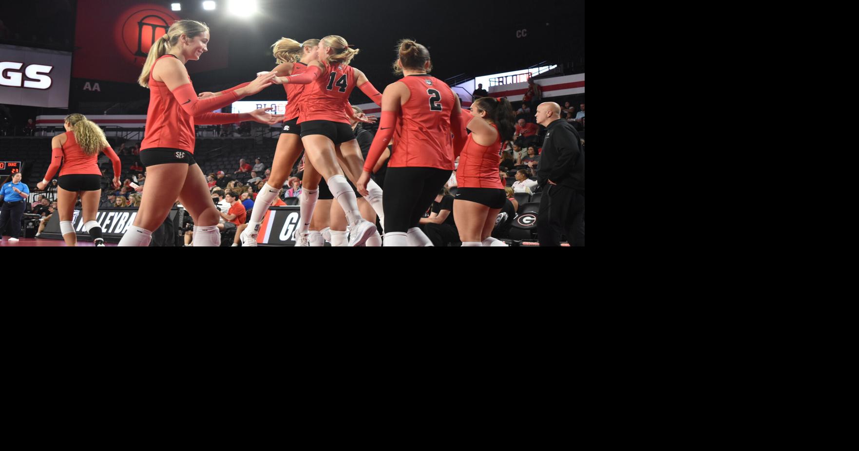 Georgia volleyball rallies from 2-0 deficit to beat Georgia Southern 3 ...