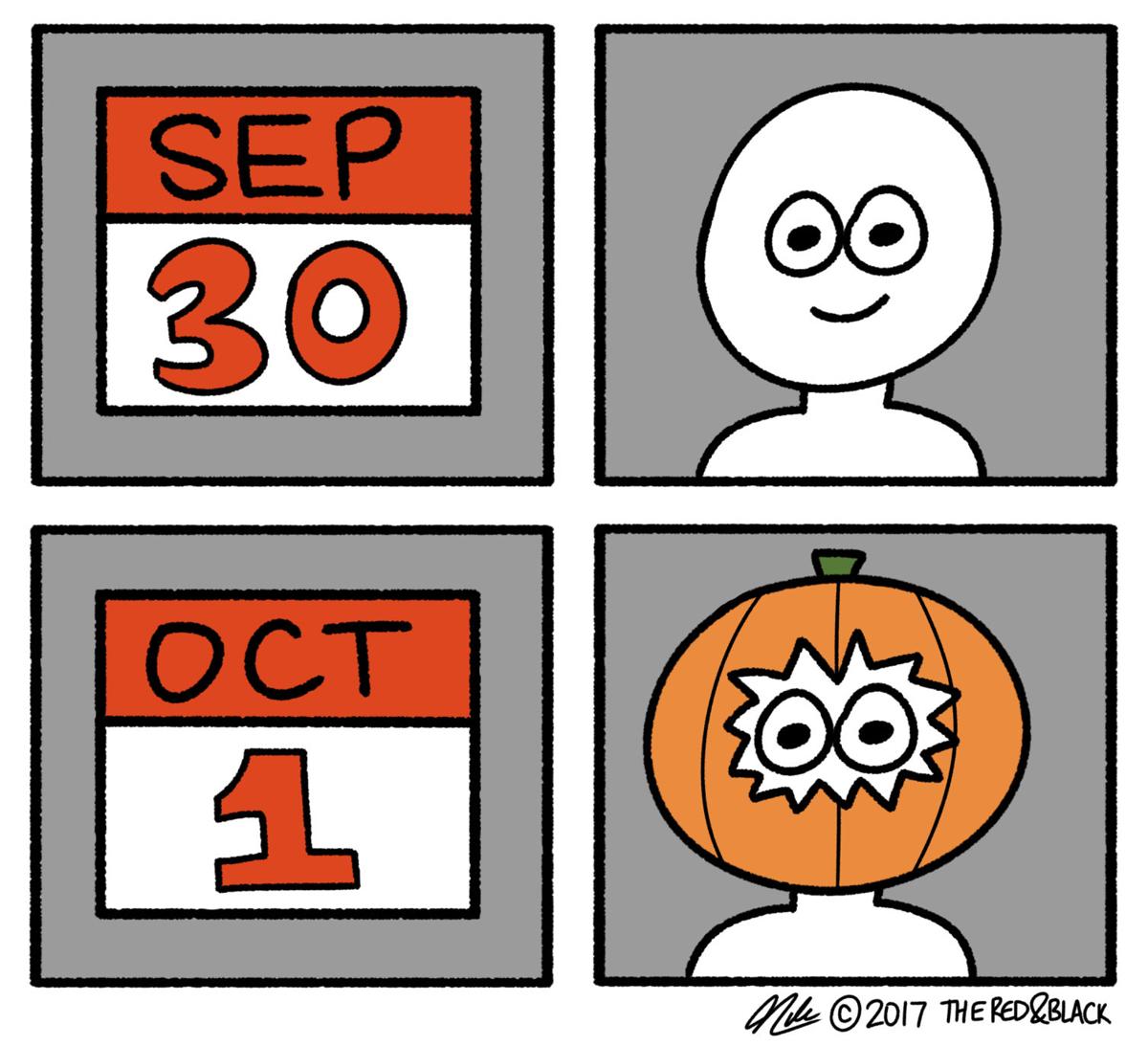 CARTOON: Happy October | Opinion | redandblack.com