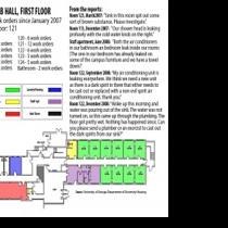LODGING COMPLAINTS: Lipscomb Hall work orders, floor by floor, room by ...