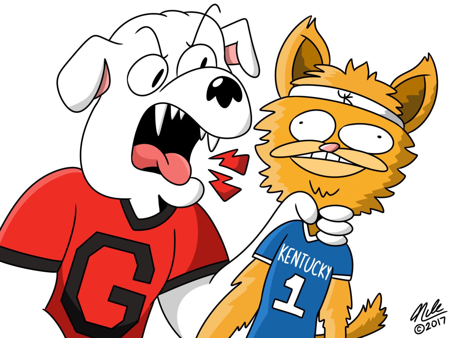 CARTOON: The Bulldogs take on the Wildcats | Opinion | redandblack.com