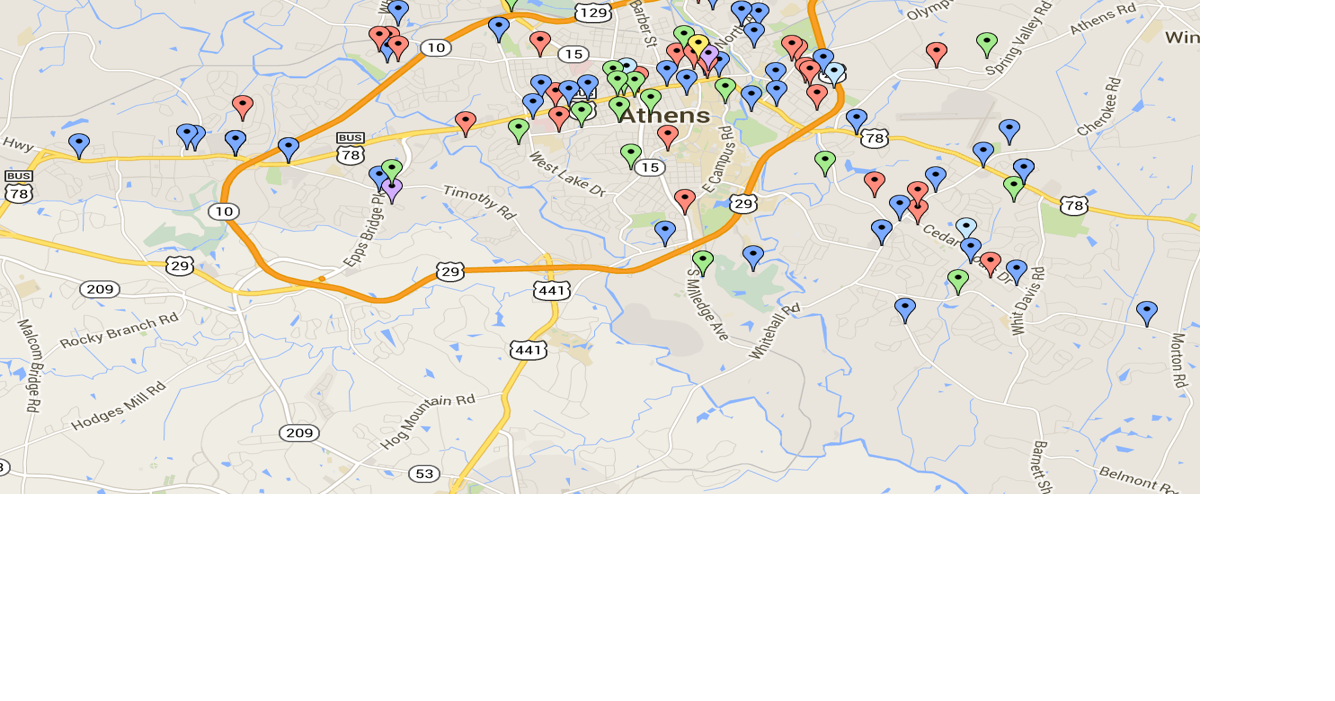 Athens crime map, Dec. 15 - 21 | Maps | redandblack.com