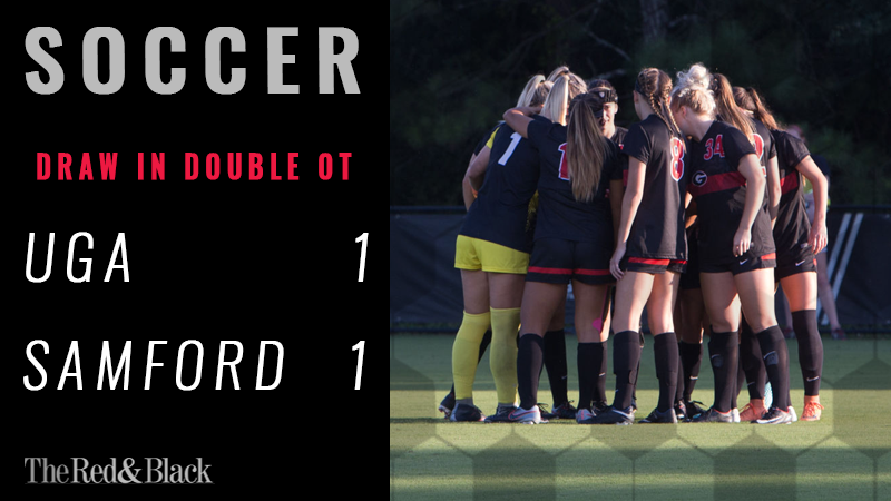 Double overtime match between Georgia soccer and Samford results in 1-1 ...