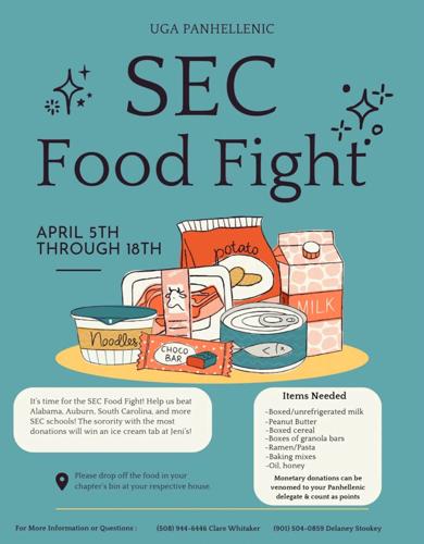 UGA Panhellenic participates in SEC Food Fight | Campus News ...