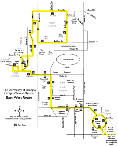 UGA Bus Routes 2012-13 | Visitors | redandblack.com
