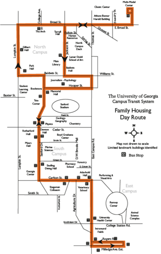 UGA Bus Routes 2012-13 | Visitors | redandblack.com