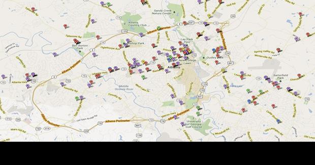 Athens crime map, August 5-11 | Maps | redandblack.com