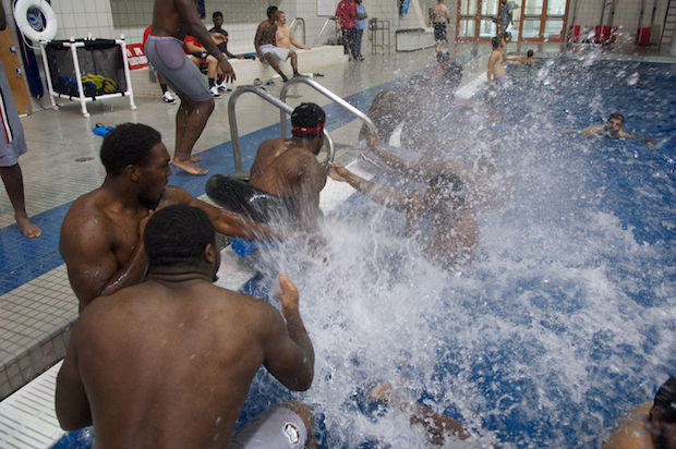 Photo Gallery: Georgia football hits the pool | Photo Galleries ...