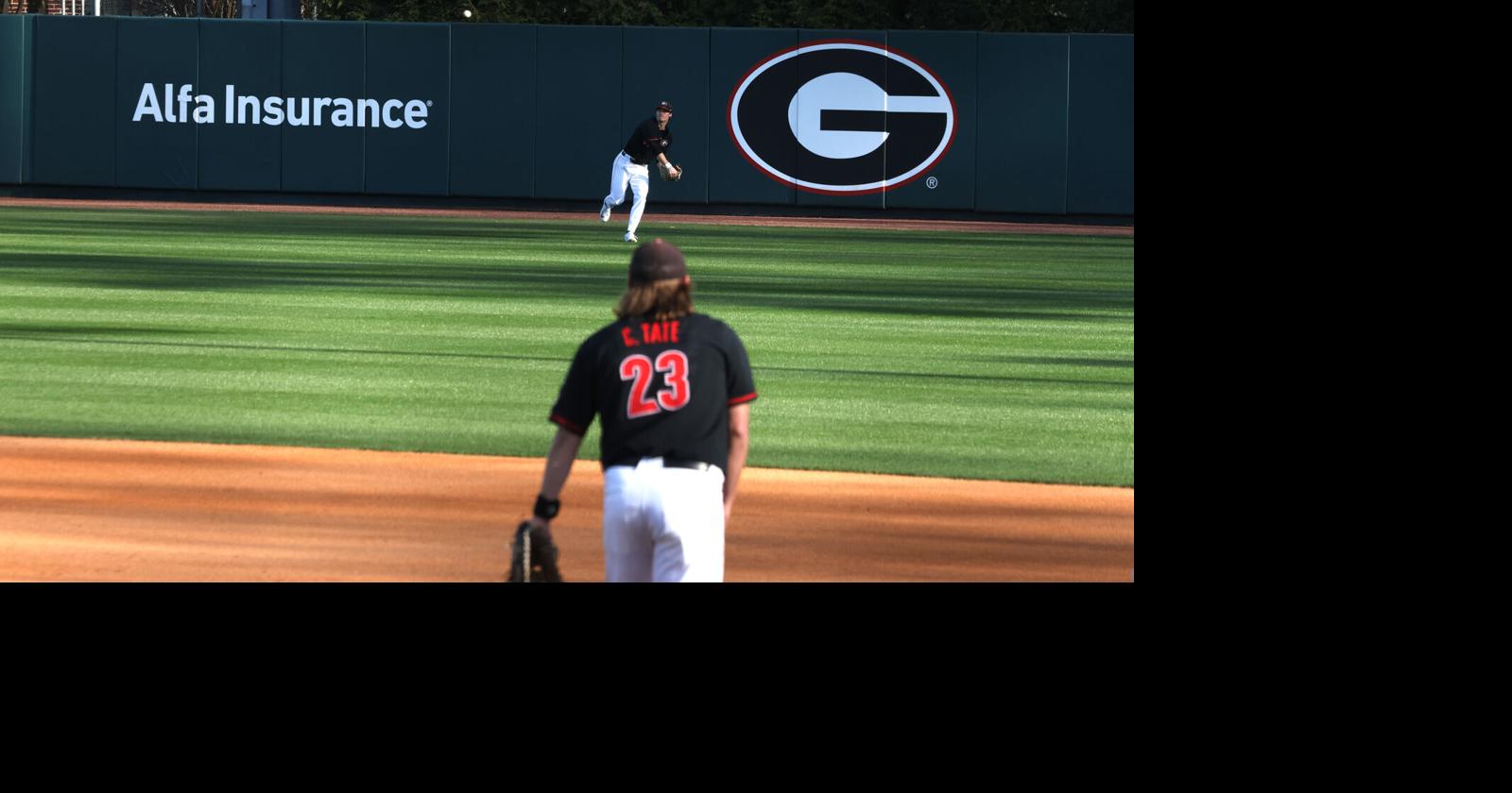 Georgia baseball weathers the storm, wins game one against Princeton 12 ...