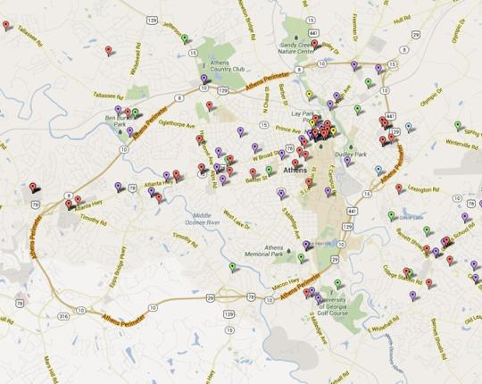 Athens crime map, Sept 2 - 8 | Maps | redandblack.com