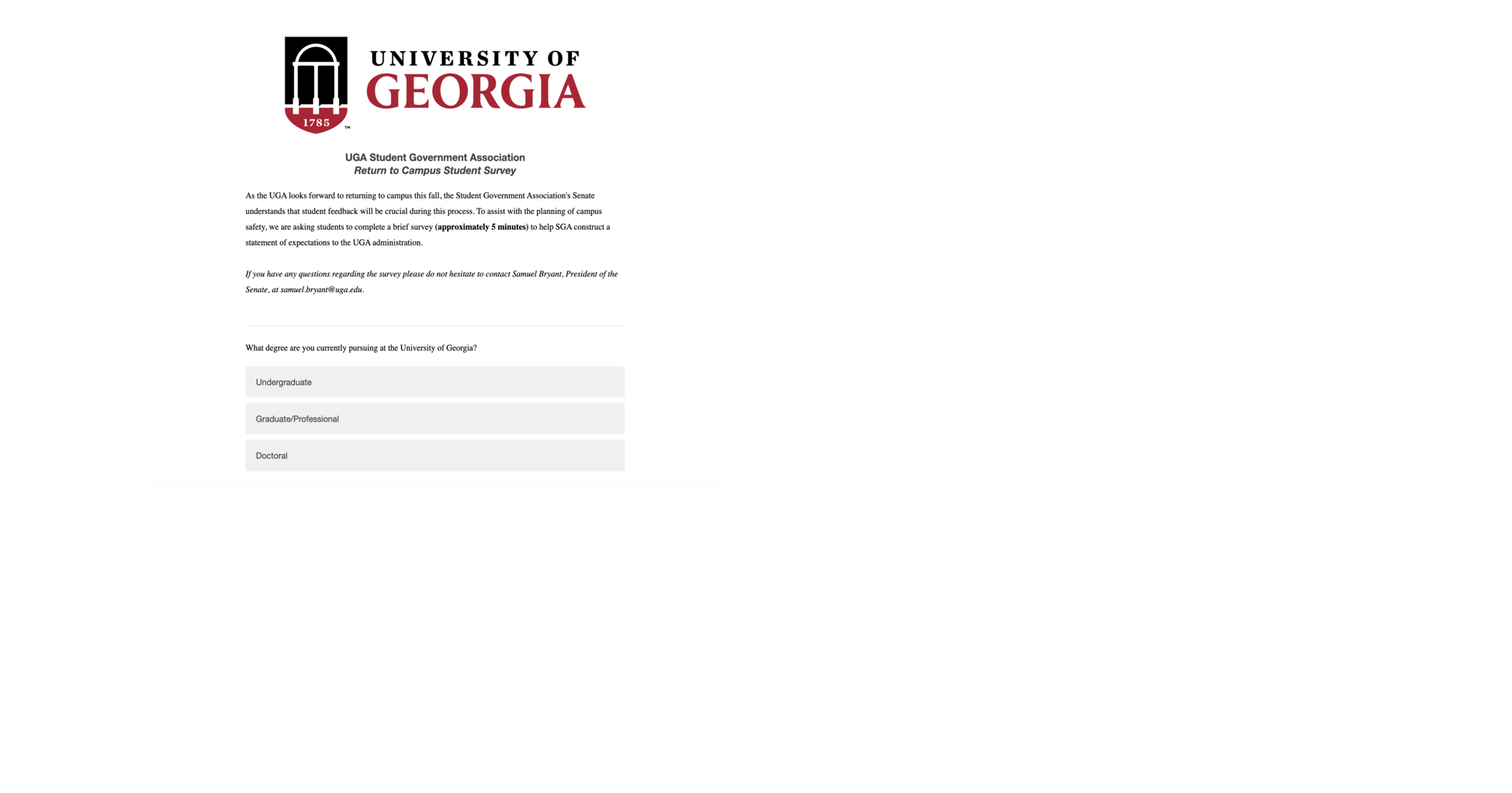 UGA SGA seeks student voices for return to campus plan | Campus News ...