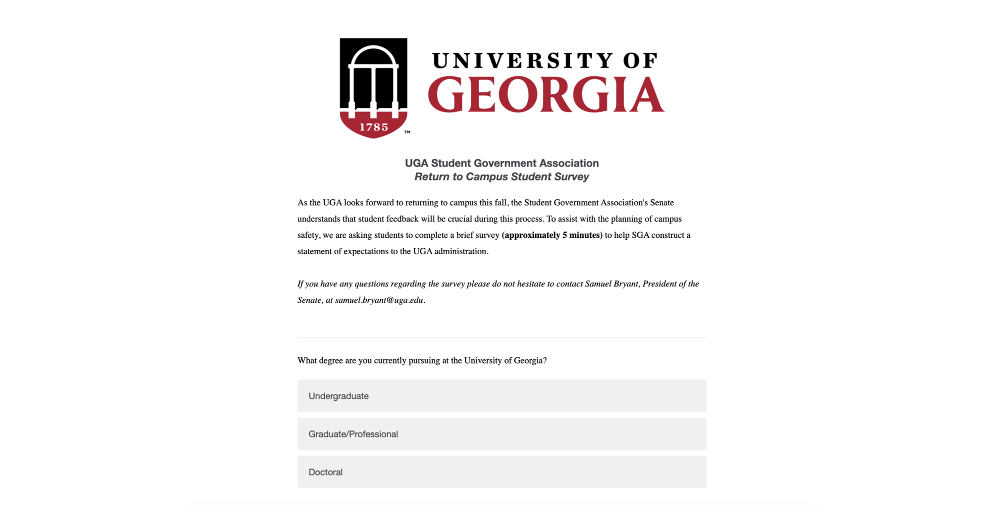 UGA SGA seeks student voices for return to campus plan | Campus News ...