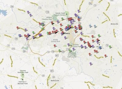 Athens crime map, Sept. 30 - Oct. 6 | Maps | redandblack.com