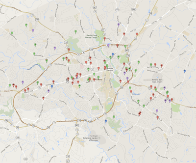 Athens crime map, May 12 - 18 | Maps | redandblack.com