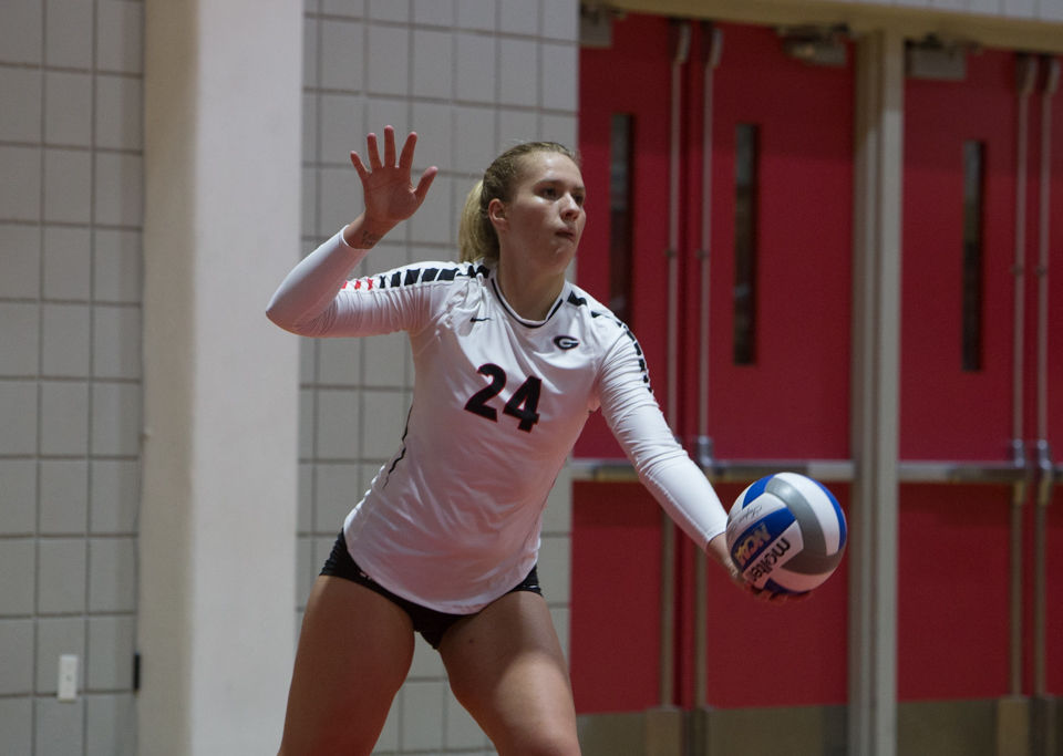 Georgia volleyball beats Ohio in straight sets to remain undefeated ...
