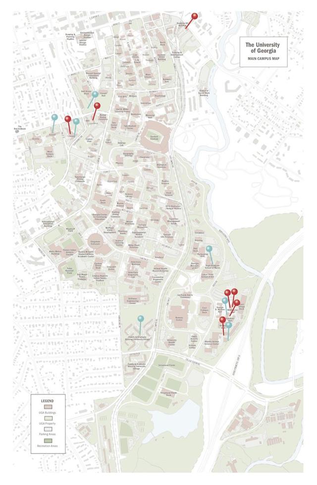 Map: UGA campus locations of reported rapes | Campus News | redandblack.com