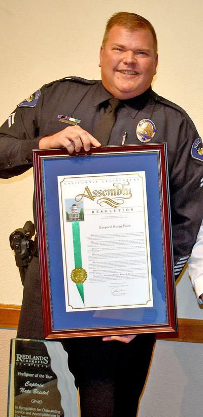 Cpl. Corey Hunt is named police officer of the year ...