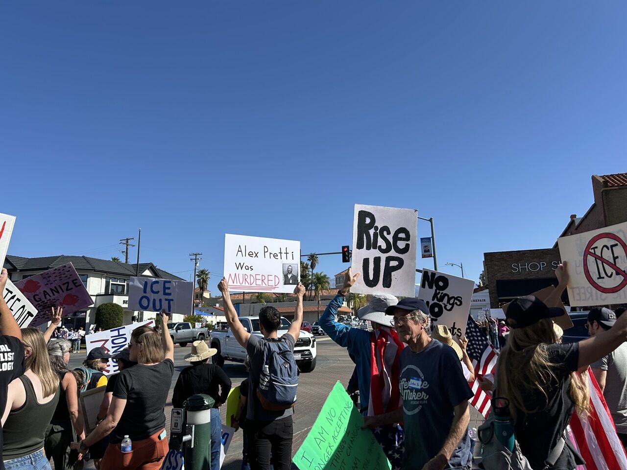 Hundreds protest ICE in downtown Redlands | News ...