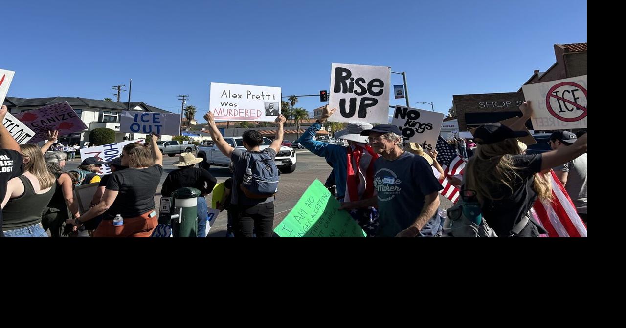 Hundreds protest ICE in downtown Redlands | News ...