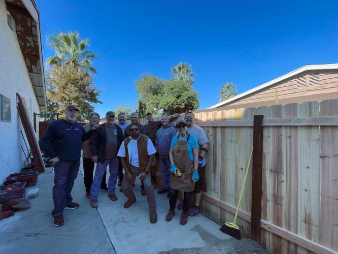 Redlands Elks Lodge members lend hands to replace fence for Micah House ...