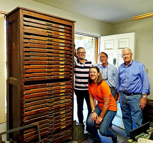 Linotype drawers and other printing equipment donated to the museum ...