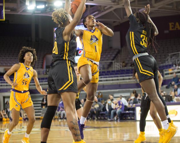 ECU women's basketball: Thompson powers Pirates past Wichita State to ...