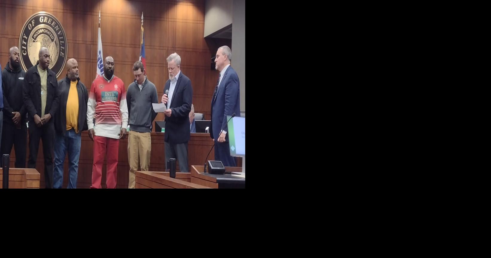 Seven Greenville public works employees recognized for saving a life | Local News | reflector.com