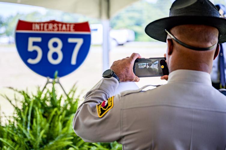 Community celebrates signage for Interstate 587 | News | reflector.com