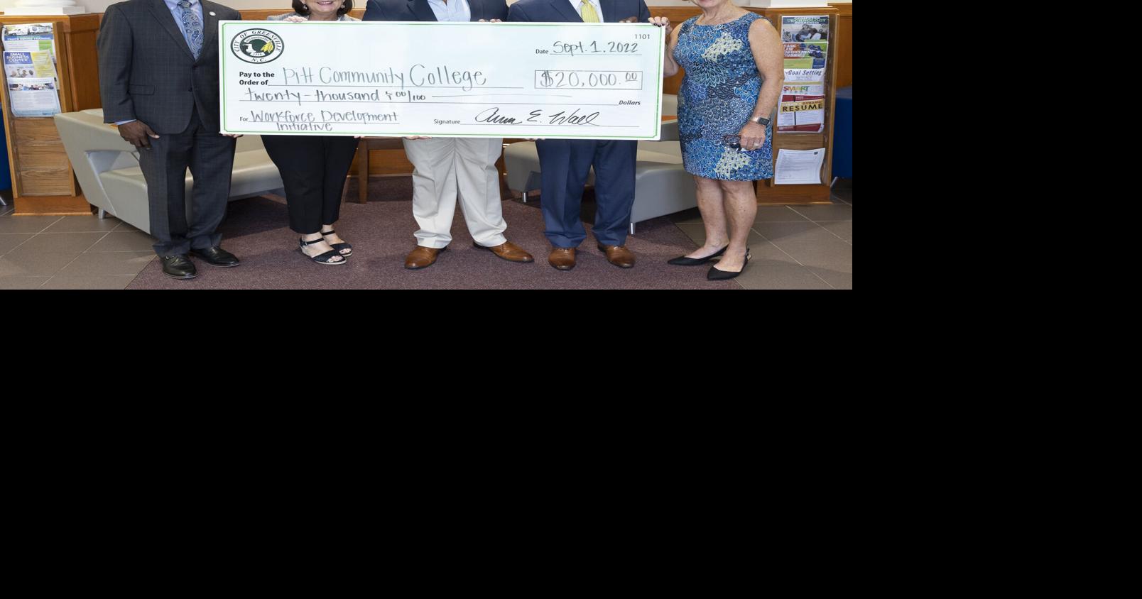 PCC Notes: City of Greenville Presents Check to PCC to Fund Key ...