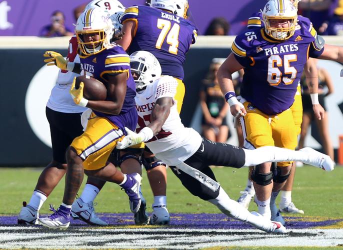 ECU football: Pirates smash Temple, end two-game losing skid in Harrell ...