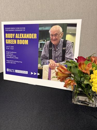 ECU names Wright Auditorium Green Room in Rudy Alexander’s honor ...