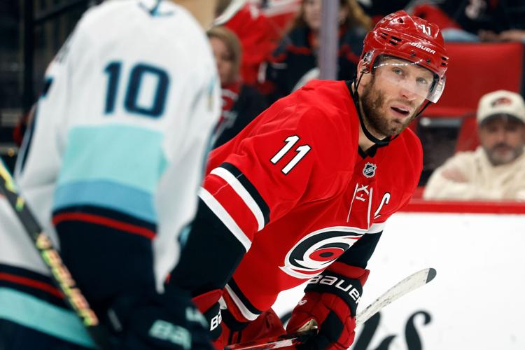 Jordan Staal's 2 assists lead Hurricanes to 3-2 win over Kraken | State ...