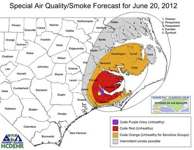 Wind spreads smoke from Croatan fire | Local News | reflector.com