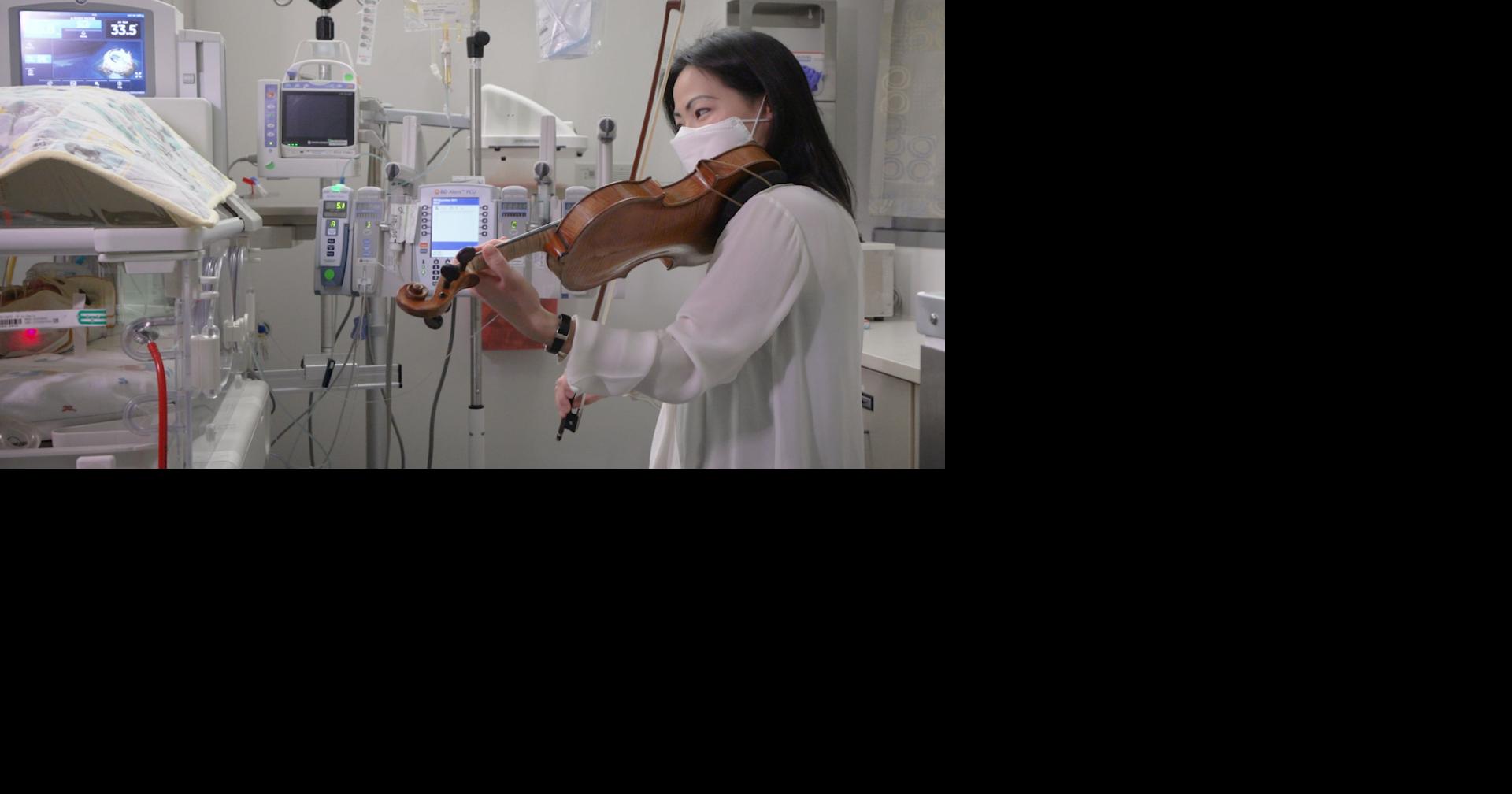 Renowned violinist and mother shares beautiful music with children’s ...